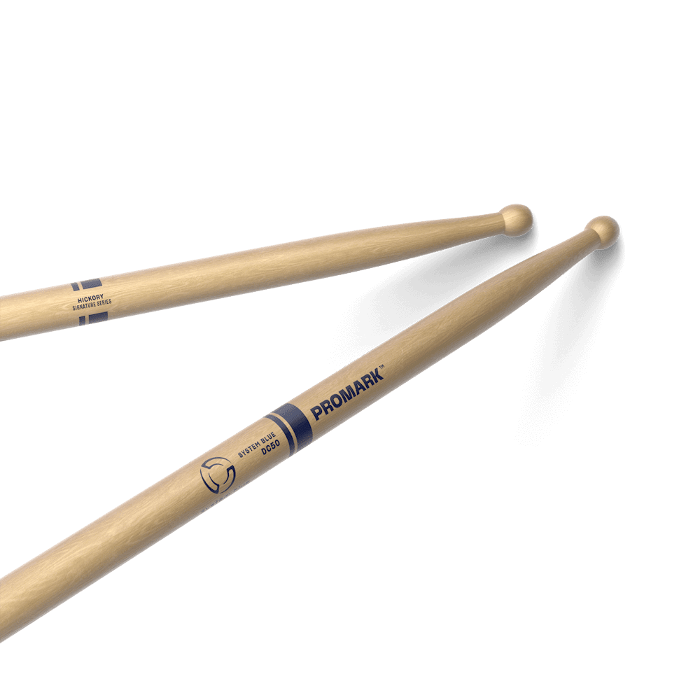 Promark System Blue DC50 Hickory Drumstick, Wood Tip | D²Drumline